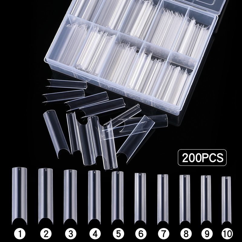 240pcs 7 types XL super long salon nail tips with box ...