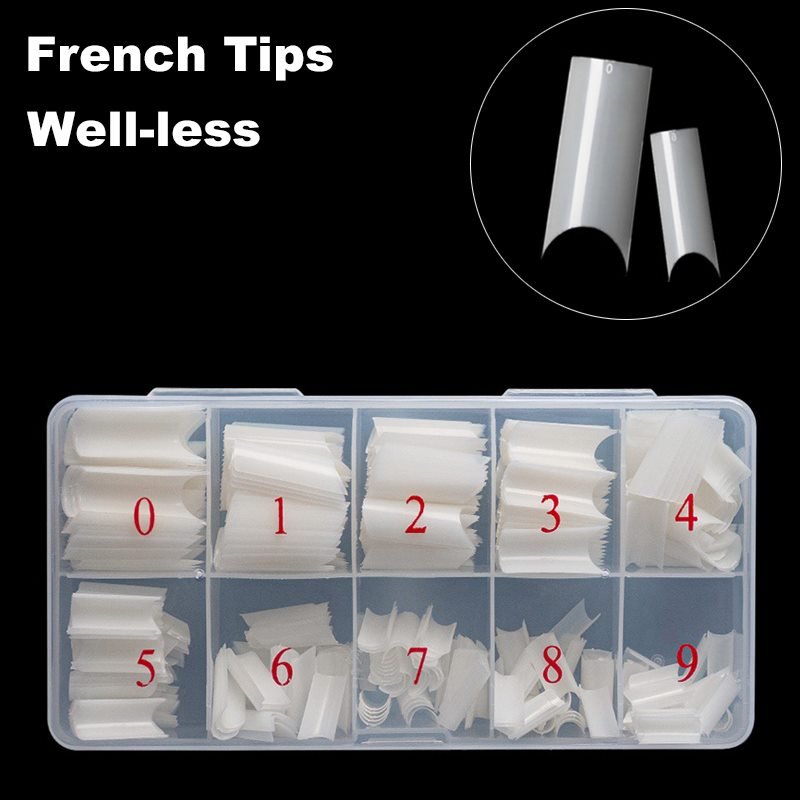 500PCS C Curve Well-less French Nail tips With Box – Dreamynailsupply.com