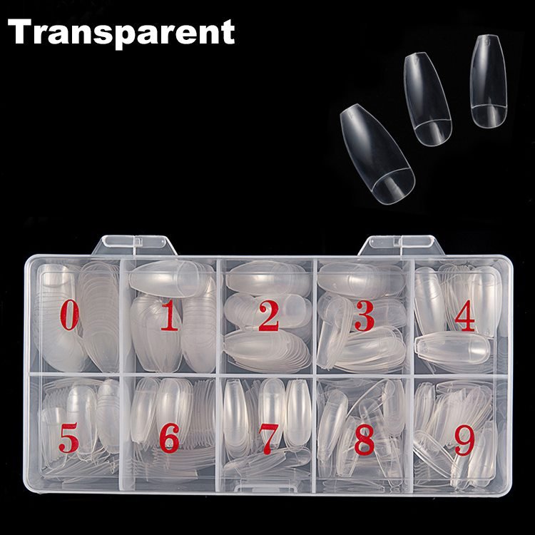 High Quality 500PCS Artificial False Ballerina Coffin Half Cover Nail ...