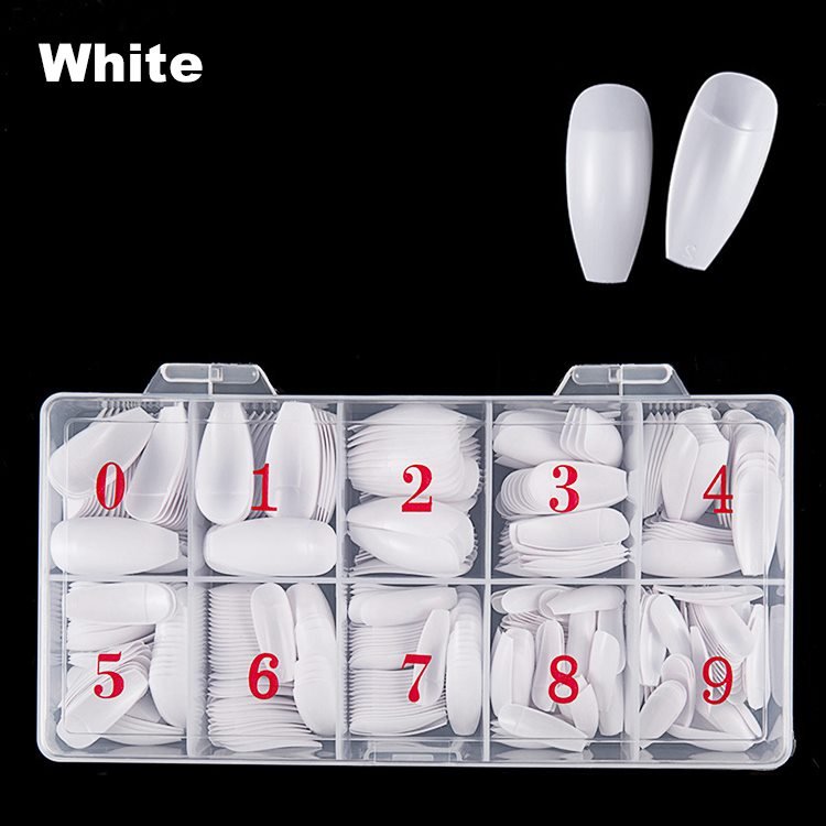 High Quality 500PCS Artificial False Ballerina Coffin Half Cover Nail ...