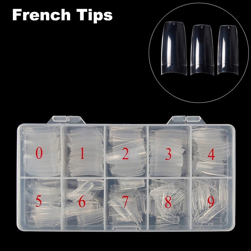 High Quality 500PCS Artificial False French Nail Tips With Box ...