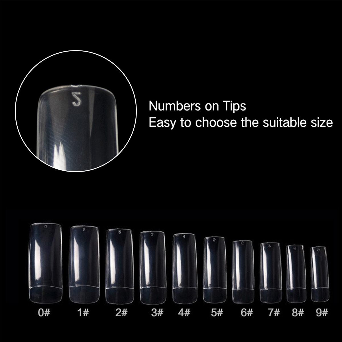 High Quality 500PCS Artificial False Half Cover Nail Tips With Box ...