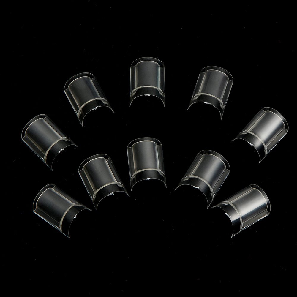 100PCS Aquarium Nails AQUA Clear False Nail Art Tips With syringe ...