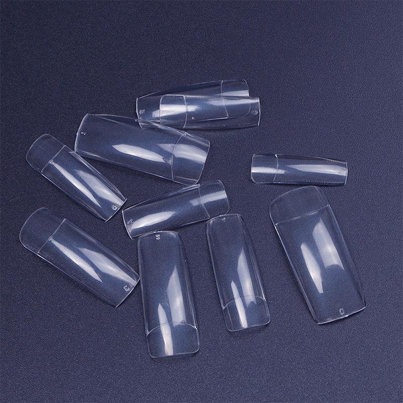 100PCS Artificial False Half Cover Nail Tips With Box ...