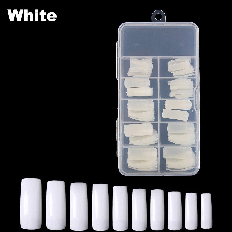100PCS Artificial False Half Cover Nail Tips With Box ...