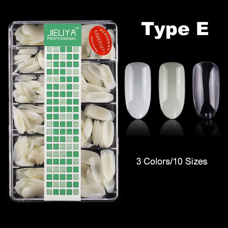 500PCS 5styles Ultra Thin Crease-Free Nail Tips With Box ...