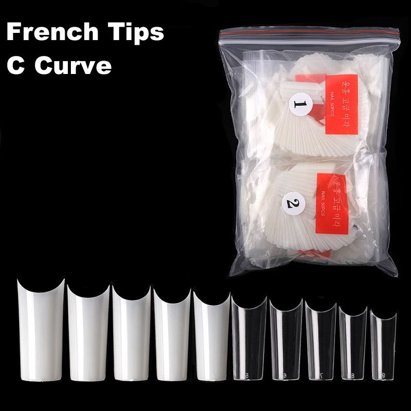 500PCS Artificial C Curve French Nail Tips In Bag – Dreamynailsupply.com