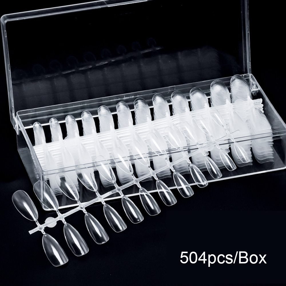 504PCS 5 Styles High Quality Super Thin Seamless Crease-Free Nail Tips ...