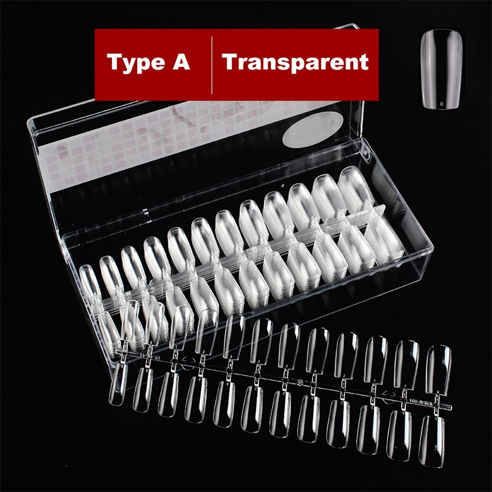 504PCS 5 Styles High Quality Super Thin Seamless Crease-Free Nail Tips ...