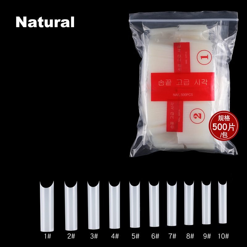 500PCS Artificial Super Long C Curve French Nail Tips In Bag ...