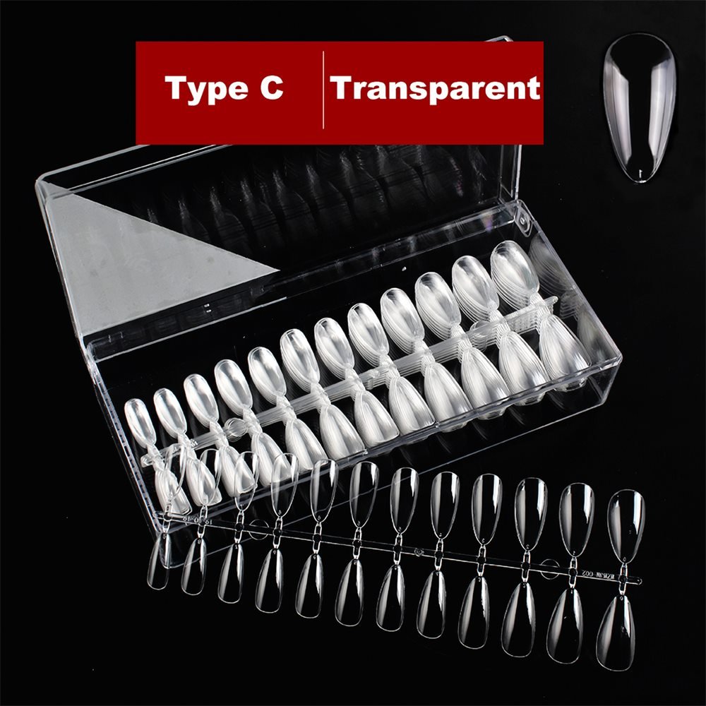 504PCS 5 Styles High Quality Super Thin Seamless Crease-Free Nail Tips ...