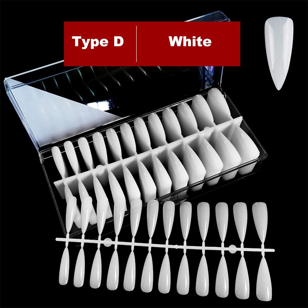 504PCS 5 Styles High Quality Super Thin Seamless Crease-Free Nail Tips ...