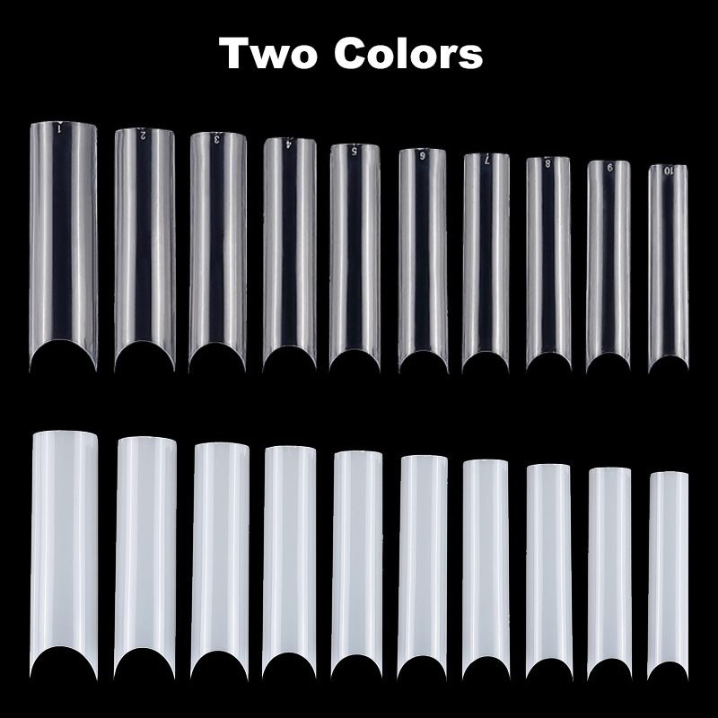 500PCS Artificial Super Long C Curve French Nail Tips In Bag ...