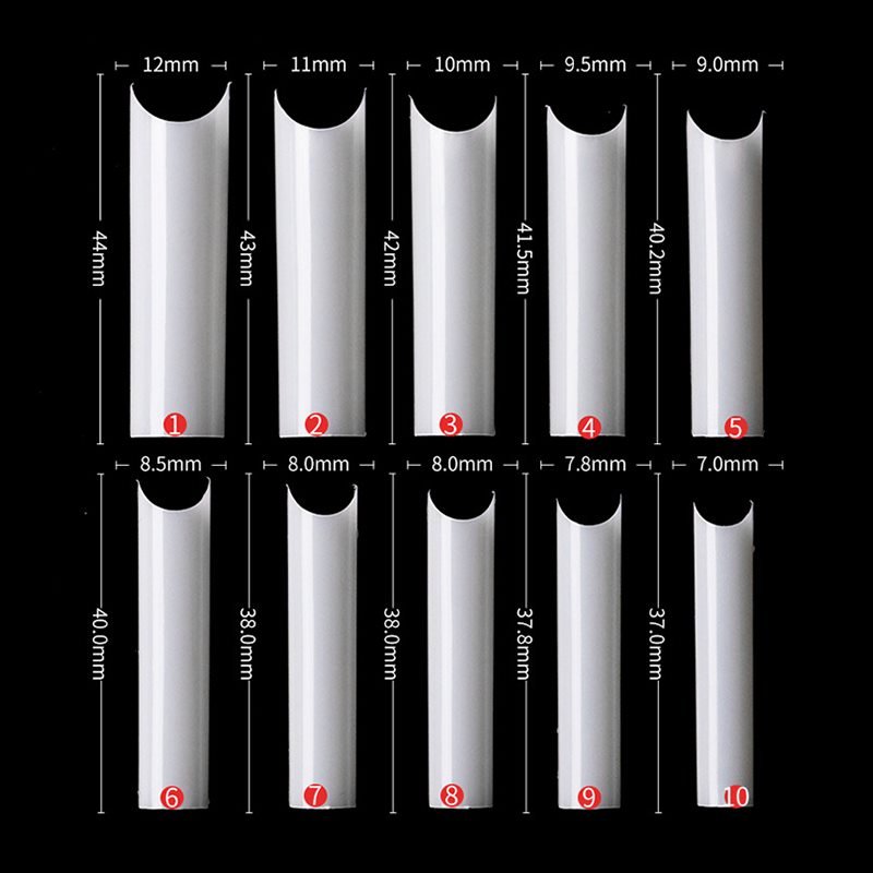 500PCS Artificial Super Long C Curve French Nail Tips In Bag ...