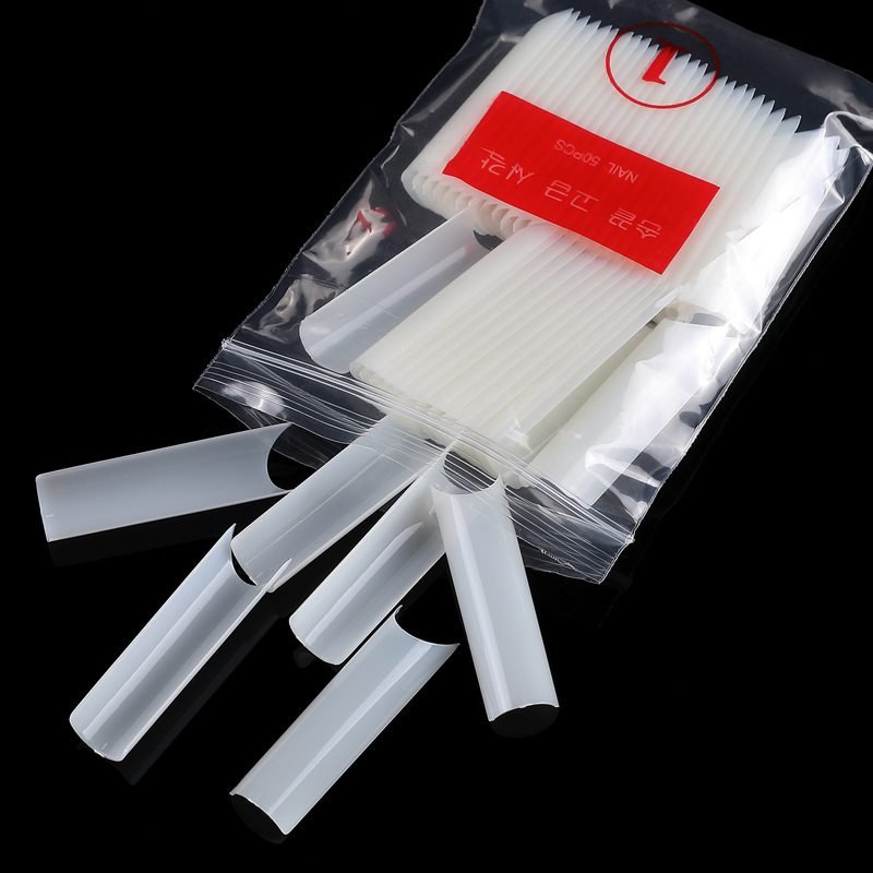 500PCS Artificial Super Long C Curve French Nail Tips In Bag ...