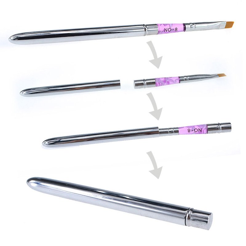 Detachable Metal Handle Nail UV Gel Brush 2#–8# – Dreamynailsupply.com