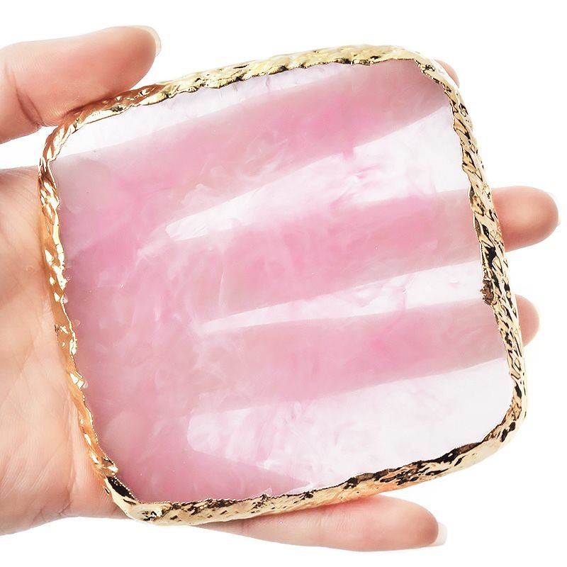 Square Shape Resin Nail Art Color Mixing Palette And Artwork Display ...