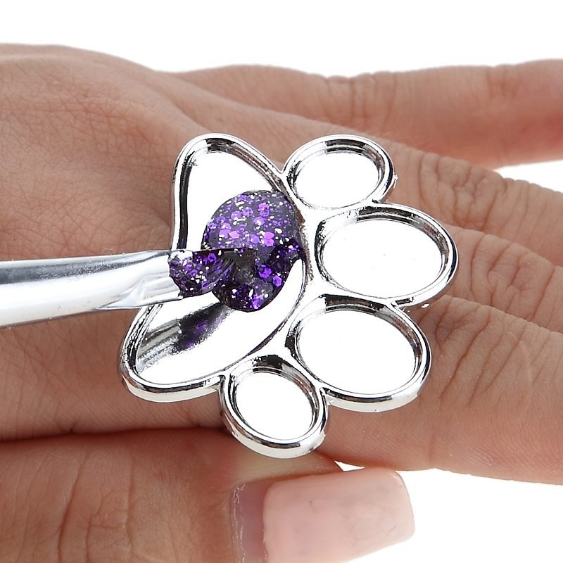 Various Shapes Stainless Mini Nail Art Color Palette Ring ...
