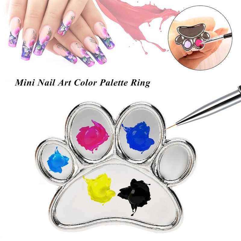 Various Shapes Stainless Mini Nail Art Color Palette Ring ...