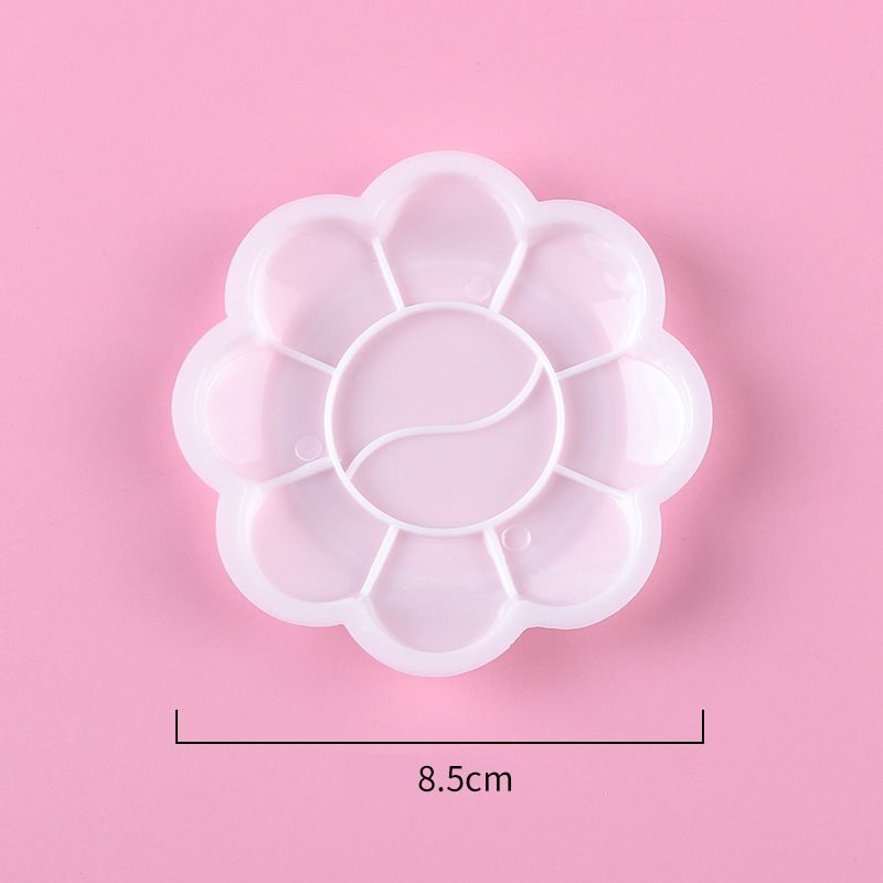 White Acrylic Color Mixing Paint Draw Palette – Dreamynailsupply.com