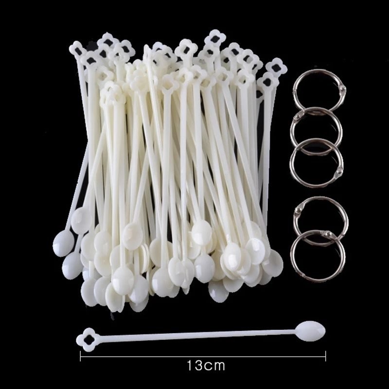 100Tips/Set Spoon Shape False Nail Art Color Chart Stick ...
