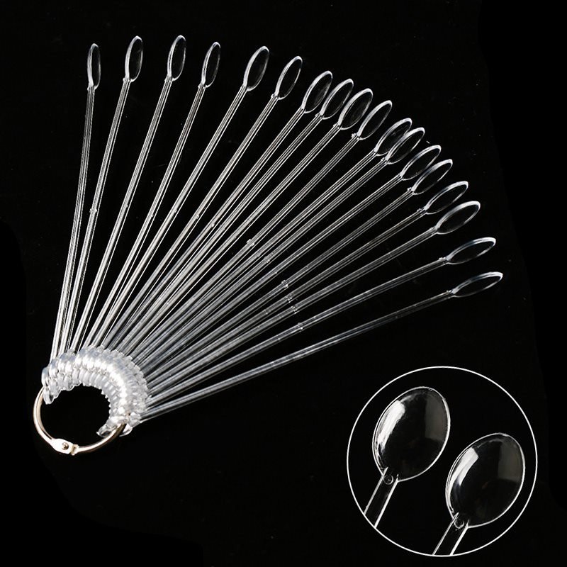 100Tips/Set Spoon Shape False Nail Art Color Chart Stick ...