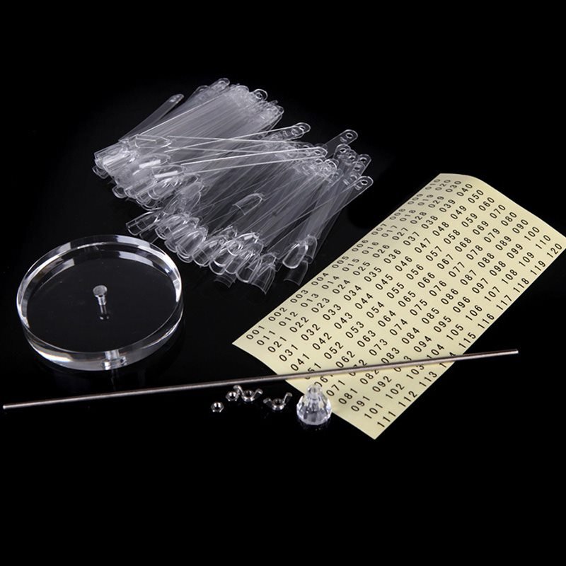 120Tips Spiral Style Nail Art Gel Polish Color Display Sticks With ...