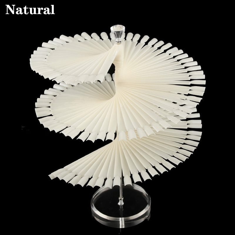 120Tips Spiral Style Nail Art Gel Polish Color Display Sticks With ...