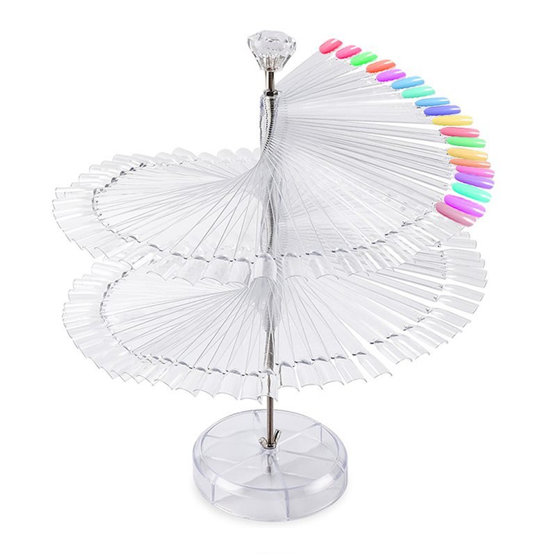 120Tips Spiral Style Nail Art Gel Polish Color Display Sticks With ...