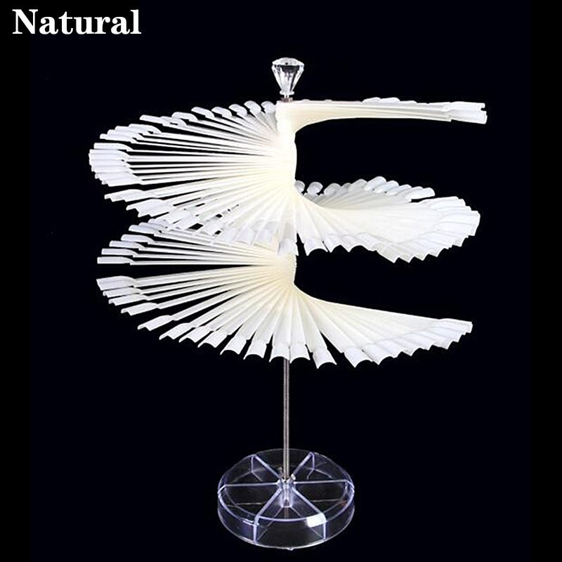 120Tips Spiral Style Nail Art Gel Polish Color Display Sticks With ...