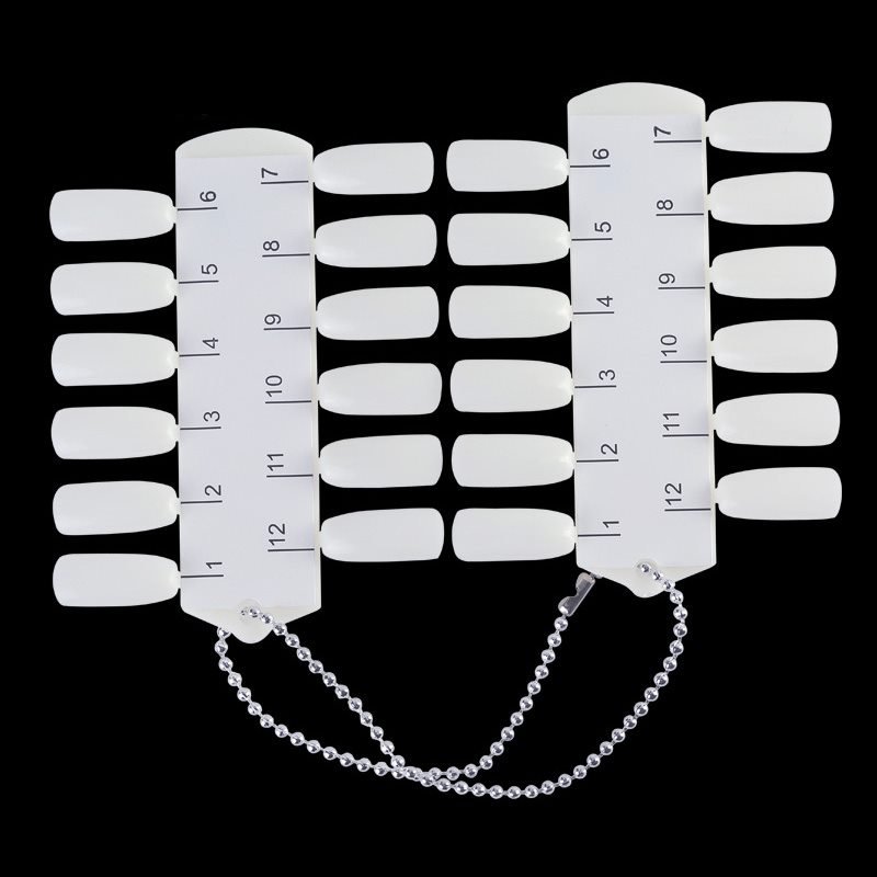24 Tips Nail Art Gel Polish Color Display Chart With Necklace Chain ...
