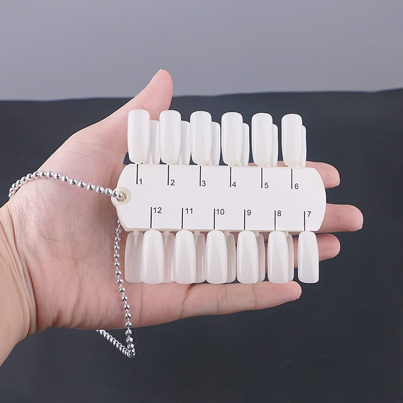 24 Tips Nail Art Gel Polish Color Display Chart With Necklace Chain ...
