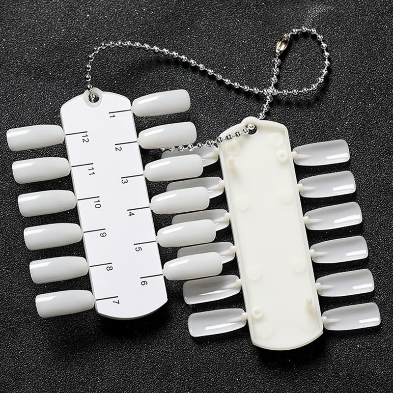 24 Tips Nail Art Gel Polish Color Display Chart With Necklace Chain ...