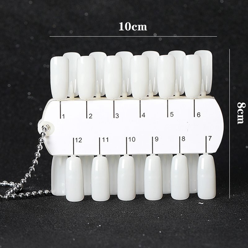 24 Tips Nail Art Gel Polish Color Display Chart With Necklace Chain ...