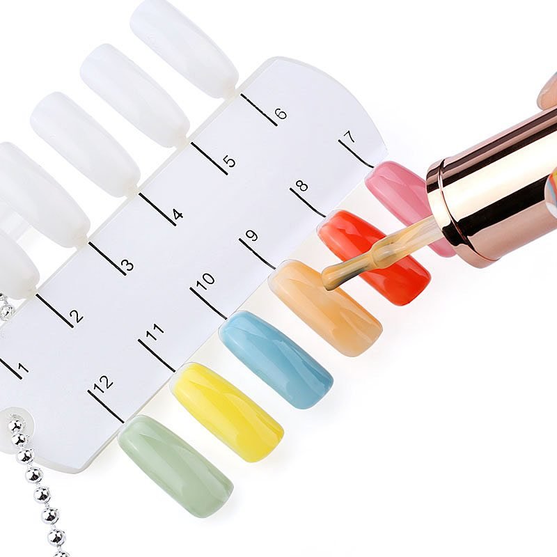 24 Tips Nail Art Gel Polish Color Display Chart With Necklace Chain ...