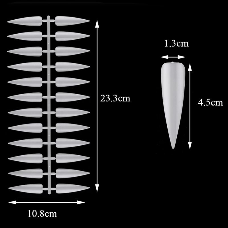 240Tips/Bag Sharp Stiletto Nail Tips For Displaying Gel Polish Color ...