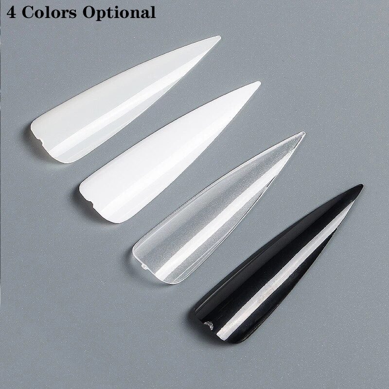 240Tips/Bag Sharp Stiletto Nail Tips For Displaying Gel Polish Color ...