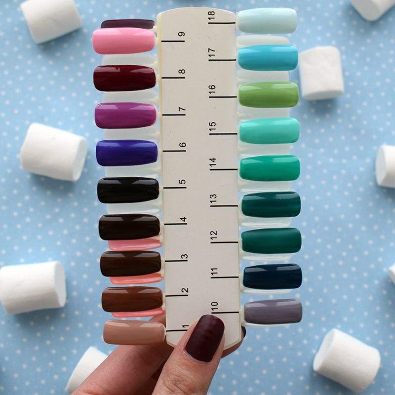 36 Tips Nail Art Gel Polish Color Display Chart With Necklace Chain ...