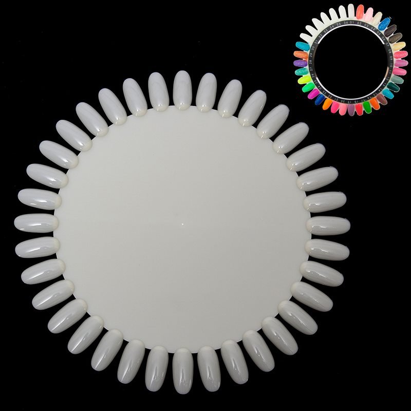 36 Tips Round Nail Polish Gel Color Chart Palette Display ...