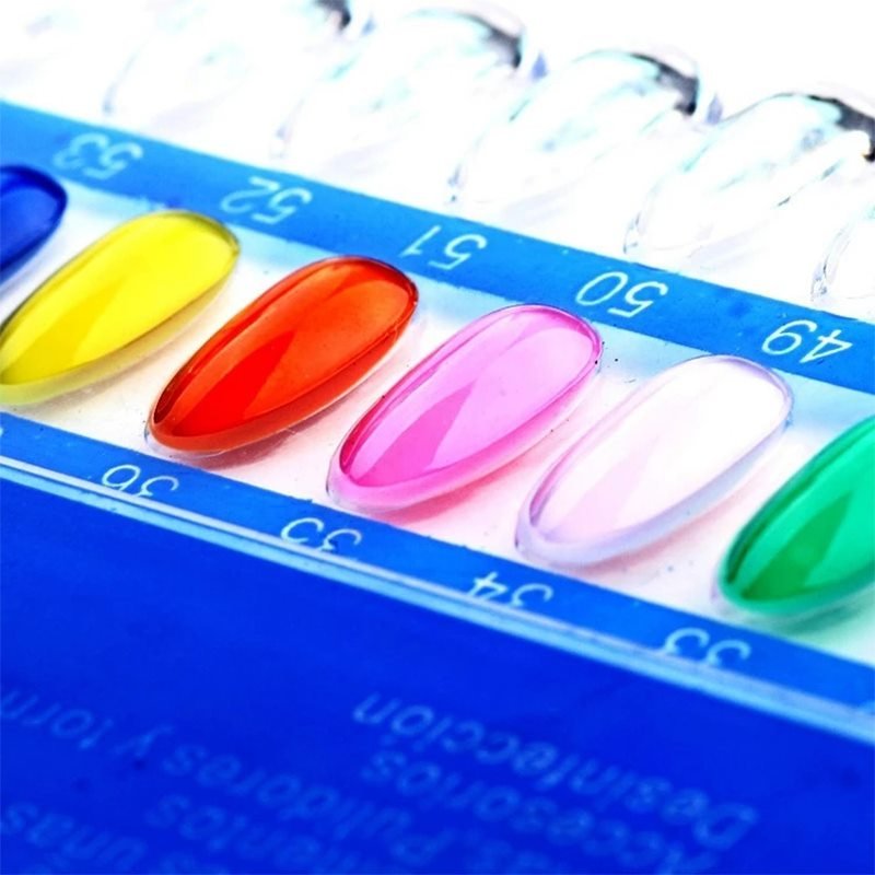 60 Tips Nail Art Gel Polish Color Chart Palette – Dreamynailsupply.com