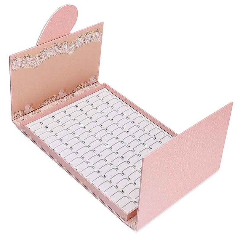 126 Colors Embedded Style Heart Design Nail Art Color Chart Display ...