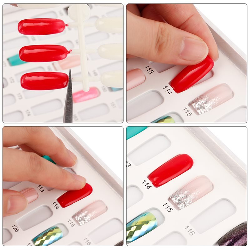 216 Colors Embedded Style Alligator Pattern Delicate PU Leather Nail ...
