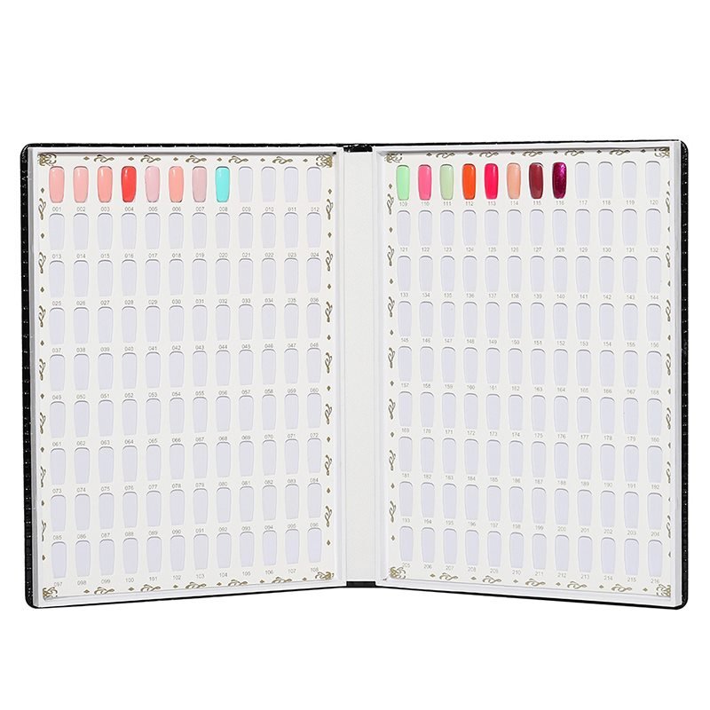 216 Colors Embedded Style Alligator Pattern Delicate PU Leather Nail ...