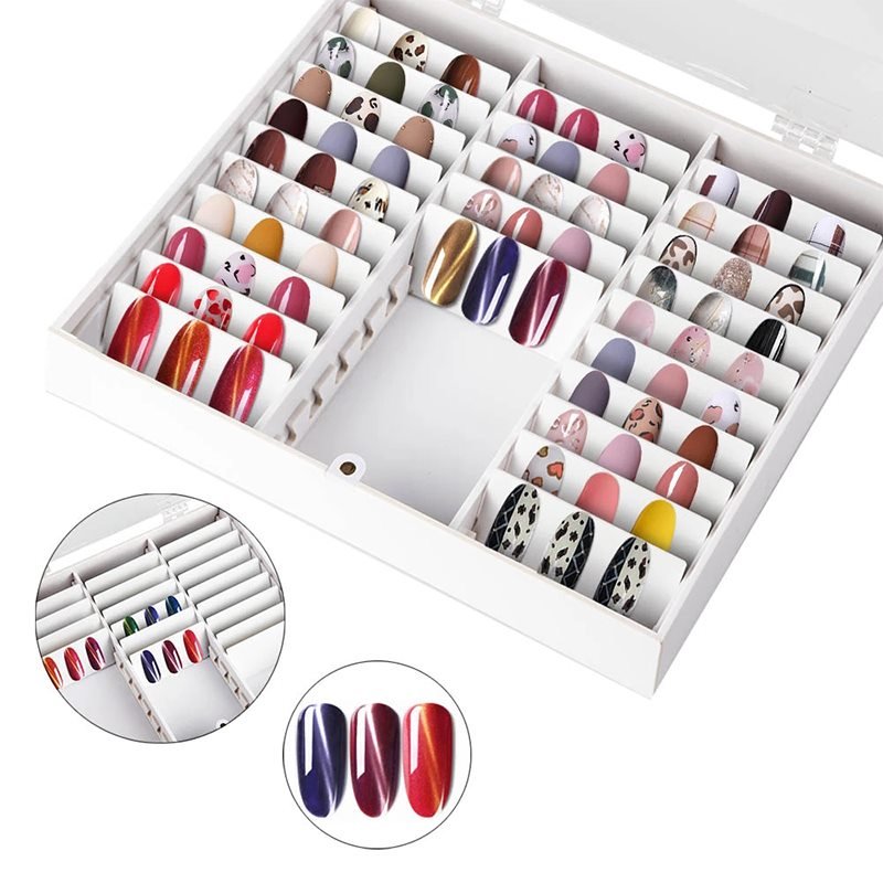 30 Grids Nail Gel Polish Color Display Tips Storage Box ...