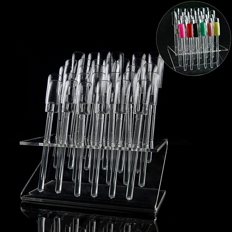32 Holes Nail Art Salon Color Display Stand Rack With 32 Color Sticks ...
