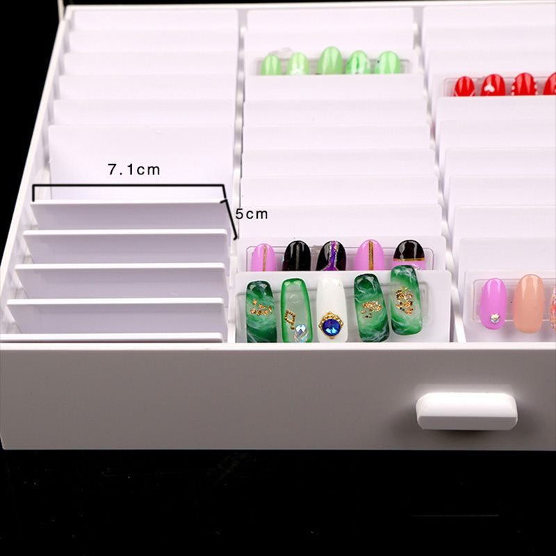 44 Grids Nail Gel Polish Color Display Tips Storage Box With Clasp ...