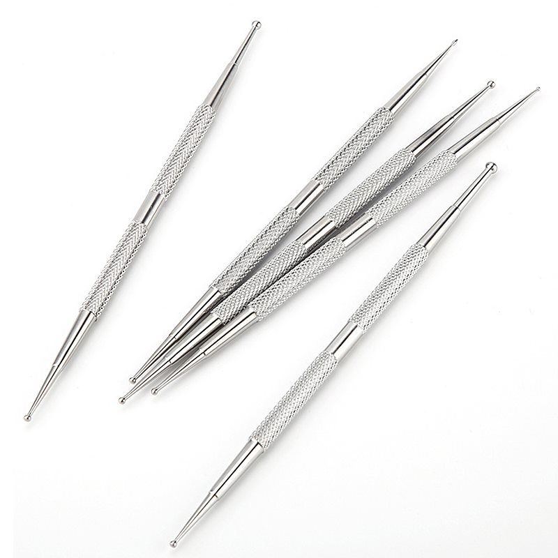 5pcs/set Stainless Steel Handle 2 Way Marbleizing Dotting Pen Set ...