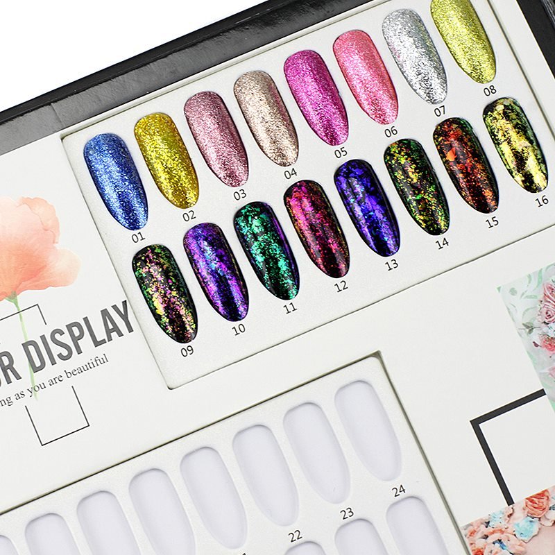 60/80 Colors Various Designs Of Nail Gel Polish Display Card Book Color ...