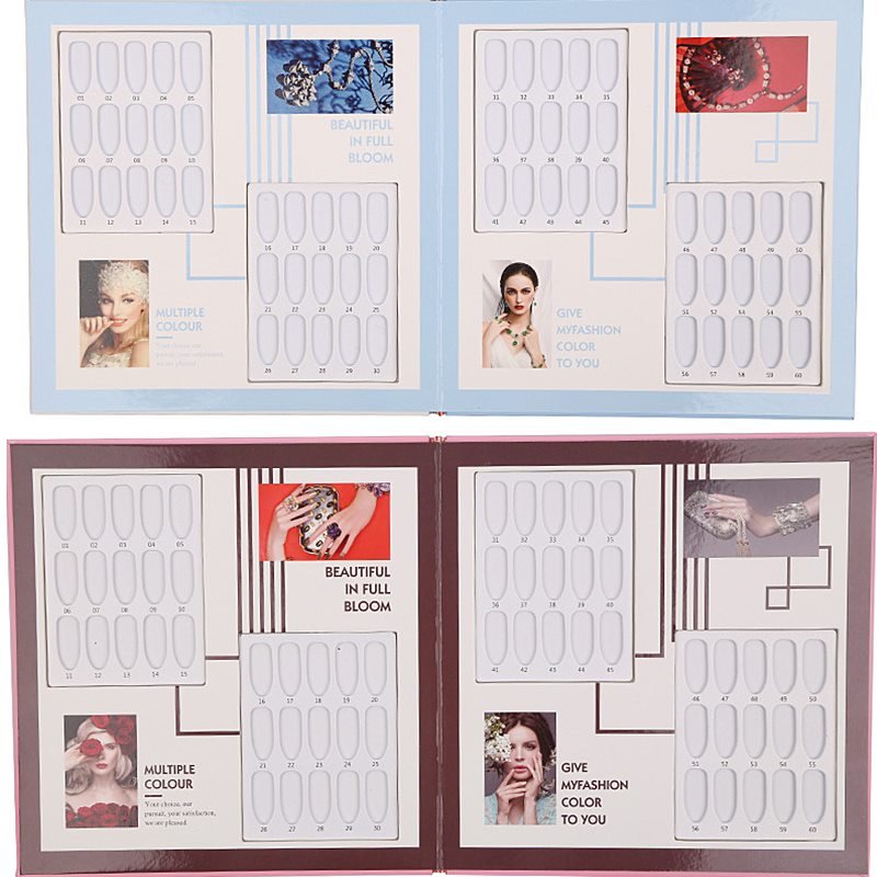 60/80 Colors Various Designs Of Nail Gel Polish Display Card Book Color ...