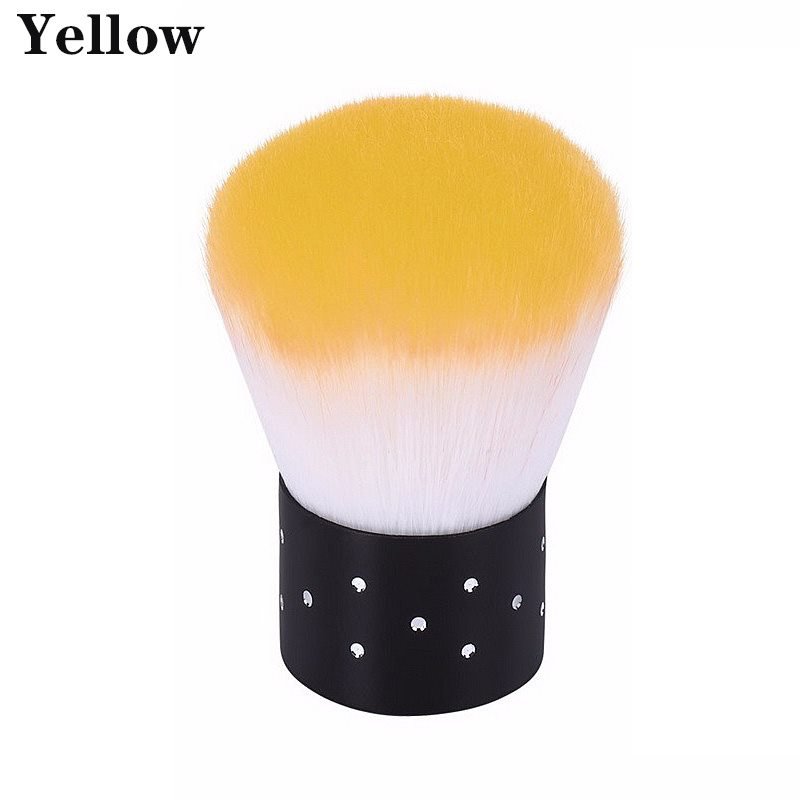 Crystal Embedded Handle Soft Nail Art Dust Brush Make Up Foundation ...